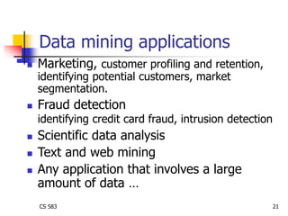 CS583-intro Data Mining Primitives, Languages and System Architecture | PPT
