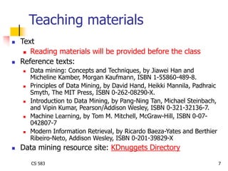 CS583-intro Data Mining Primitives, Languages and System Architecture | PPT