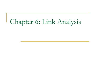 Cs583 link-analysis | PPT