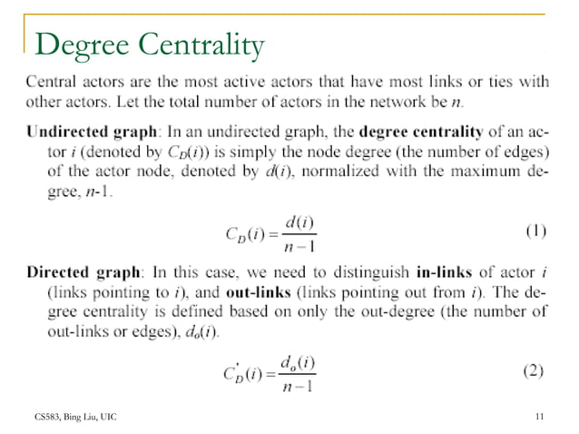 Cs583 link-analysis | PPT