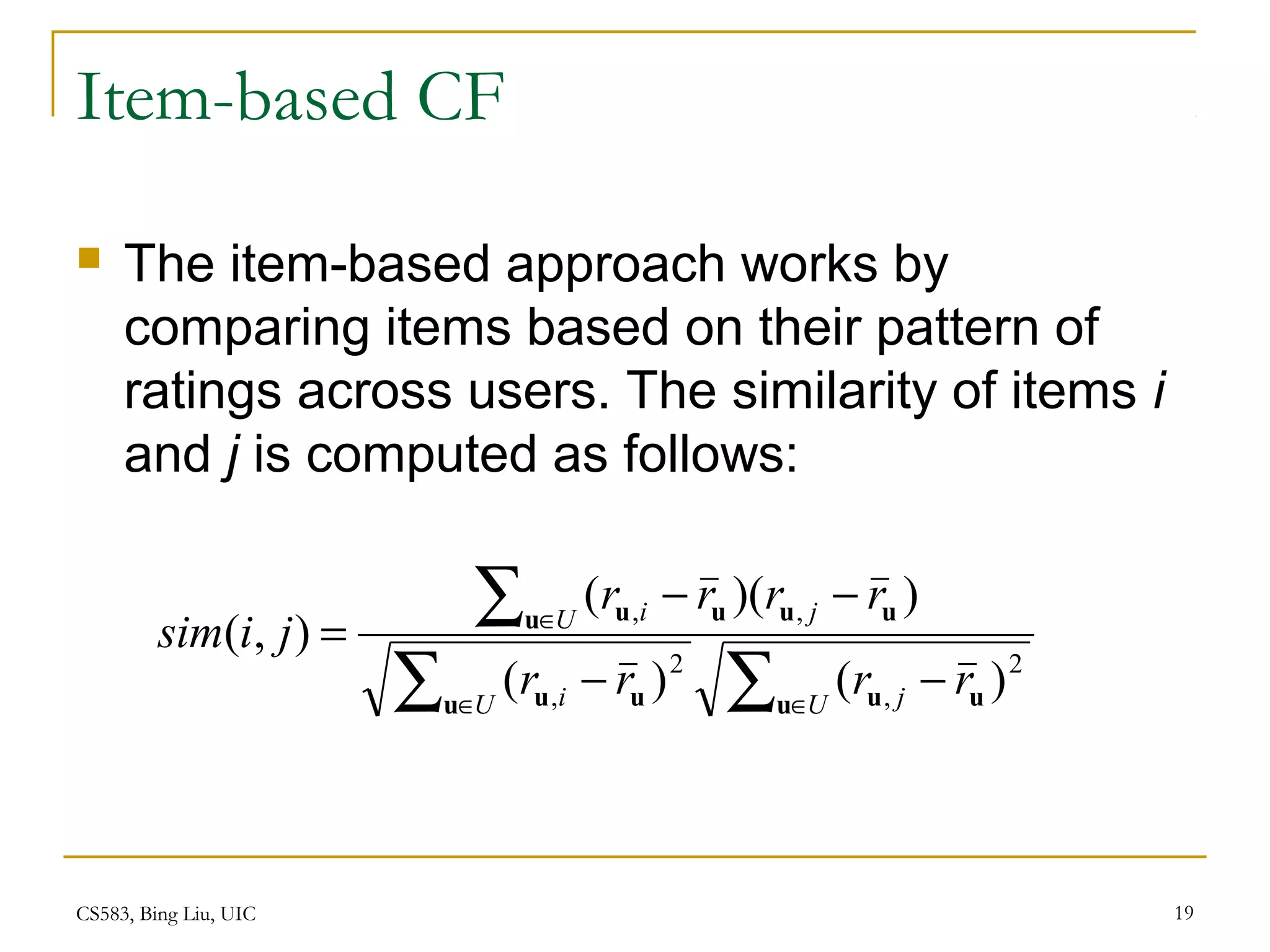 Cs583 Recommender Systems Ppt Operating Systems Computer Software And Applications