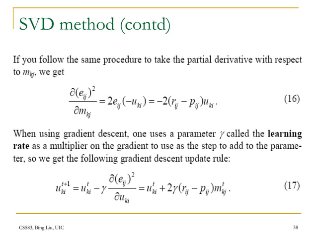 Cs583 recommender-systems | PPT