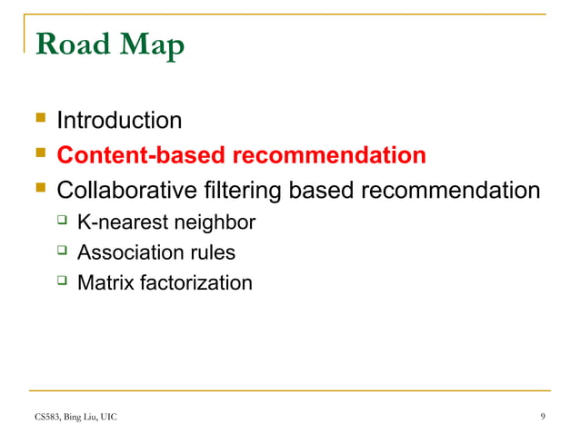 Cs583 Recommender Systems Ppt Operating Systems Computer Software And Applications