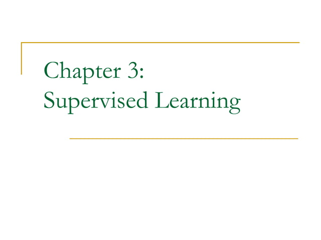 CS583-supervised-learning.ppt CS583-supervised-learning | PPT