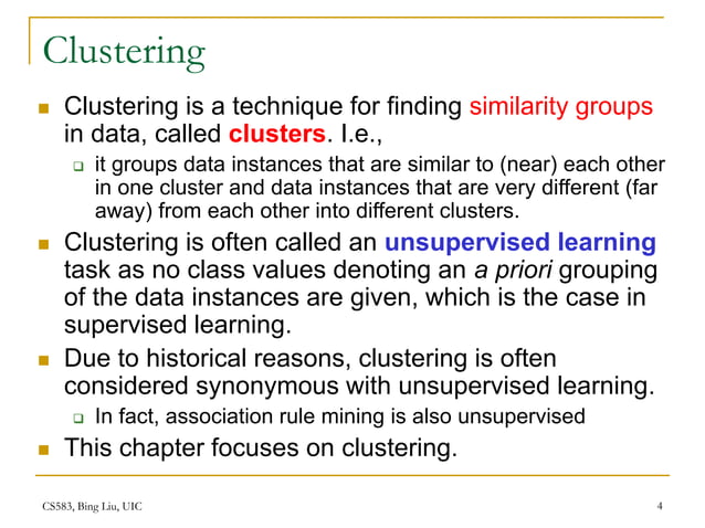 CS583-unsupervised-learning.ppt learning | PPT