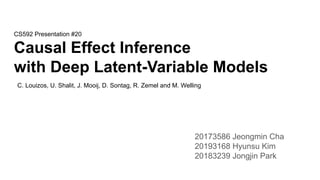Causal Effect Inference with Deep Latent-Variable Models | PDF