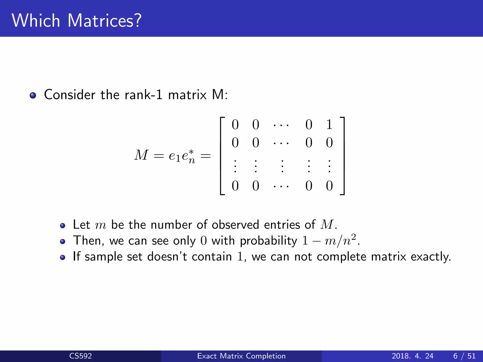 Exact Matrix Completion via Convex Optimization Slide (PPT) | PPT