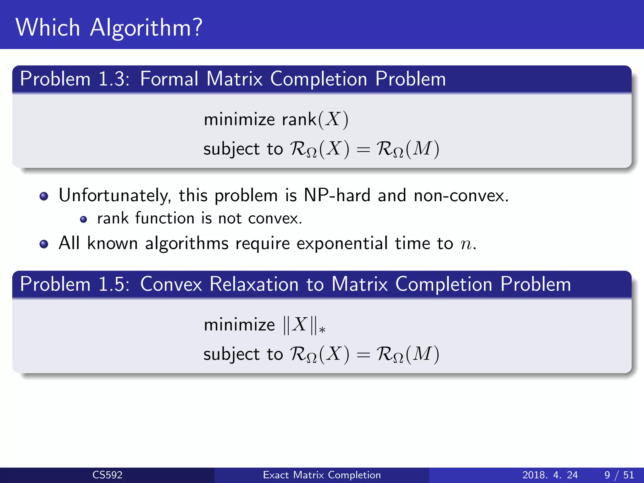 Exact Matrix Completion Via Convex Optimization Slide Ppt Ppt 