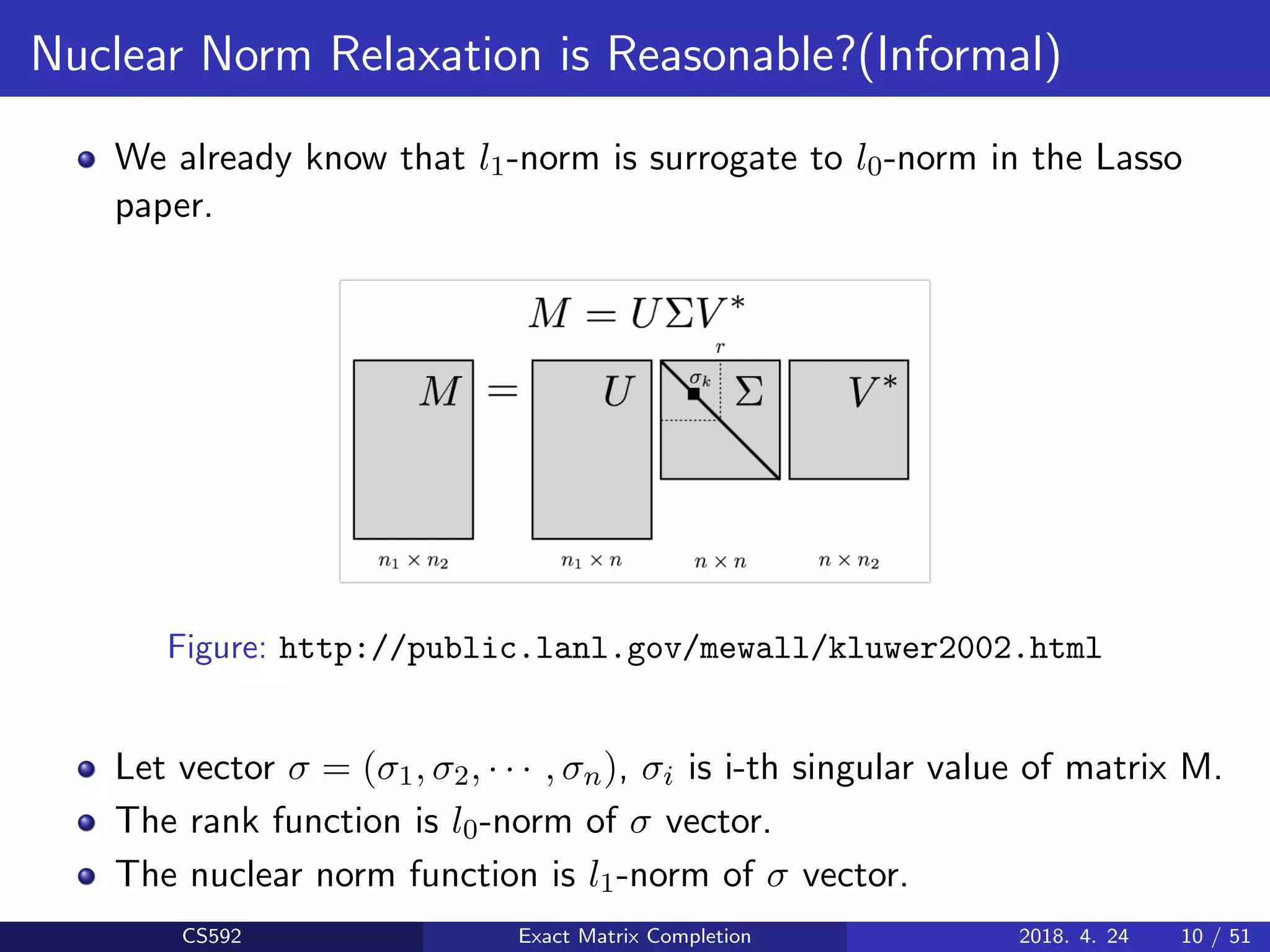 Exact Matrix Completion Via Convex Optimization Slide Ppt Ppt