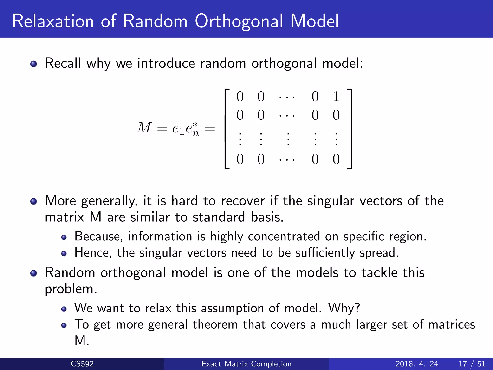 Exact Matrix Completion via Convex Optimization Slide (PPT) | PPT