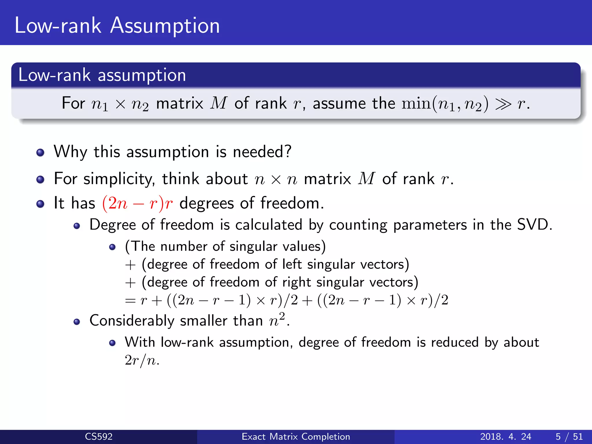 Exact Matrix Completion Via Convex Optimization Slide Ppt Ppt