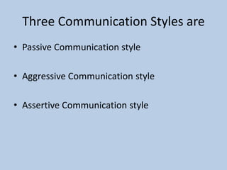 Communication Styles | PPTX