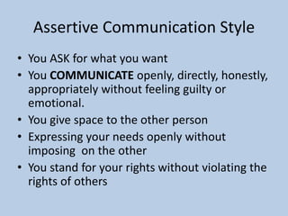 Communication Styles | PPTX