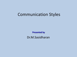 Communication Styles | PPT