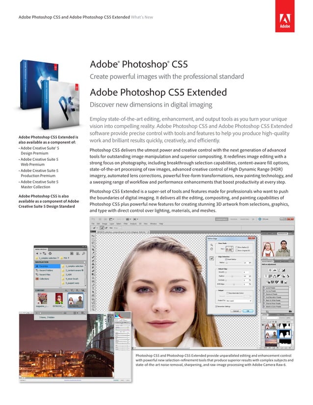 Cs5 photoshop whatsnew | PDF | Photo Editing Software | Computer Software and Applications