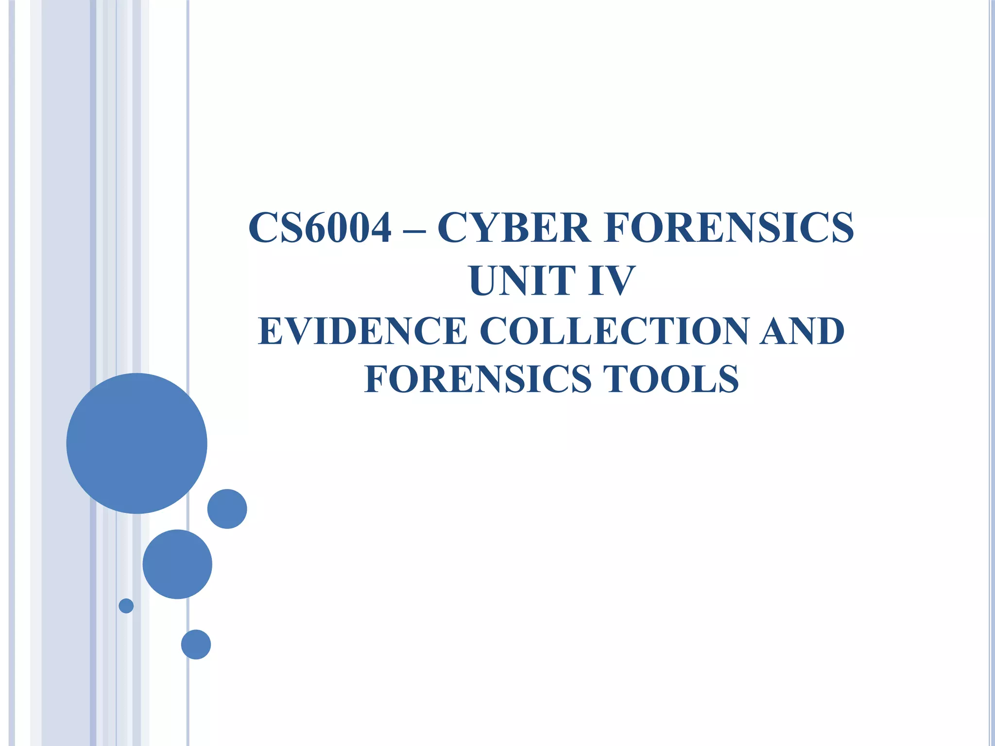 CS6004 Cyber Forensics - UNIT IV | PDF