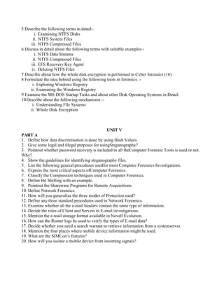 Cs6004 cyber fofrensics_qb | PDF