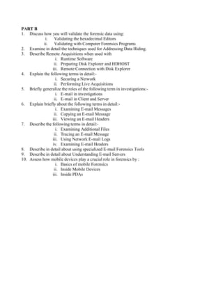 Cs6004 cyber fofrensics_qb | PDF