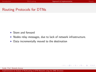 Multicasting in DTN Networks | PPT