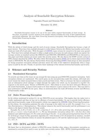 Analysis of Searchable Encryption | PDF