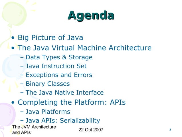 CS6270 Virtual Machines - Java Virtual Machine Architecture and APIs | PPT