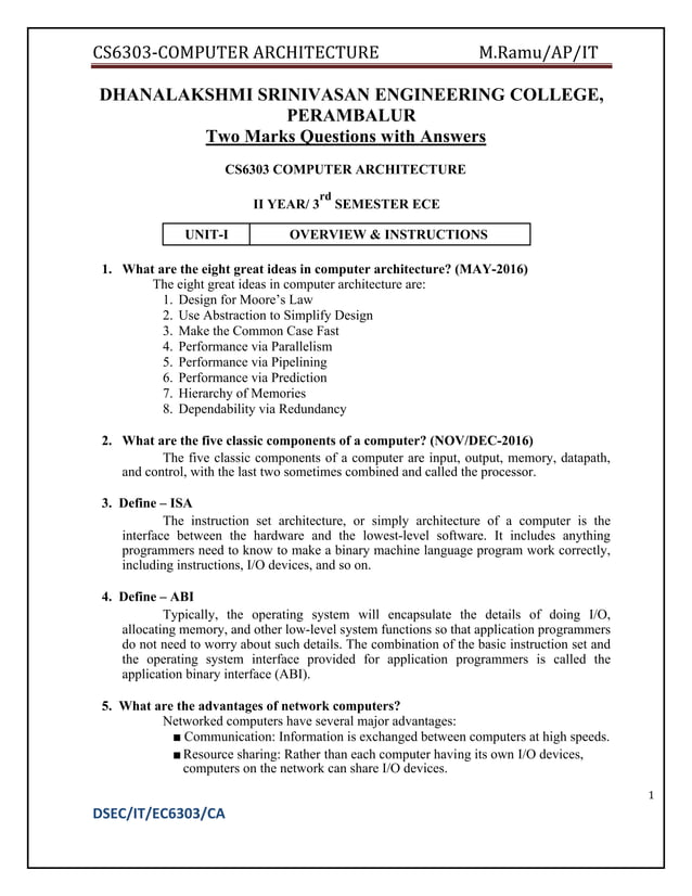 CS6303 Computer Architecture.pdf