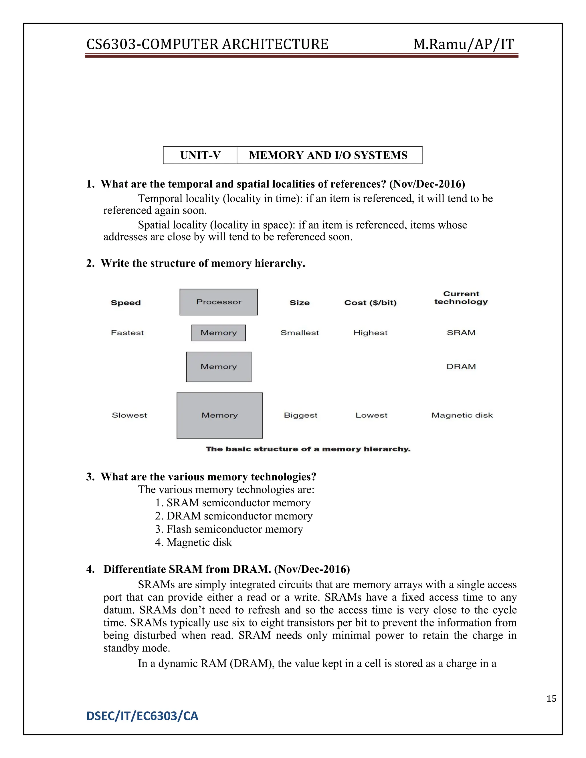 computer system organization and architecture | PDF