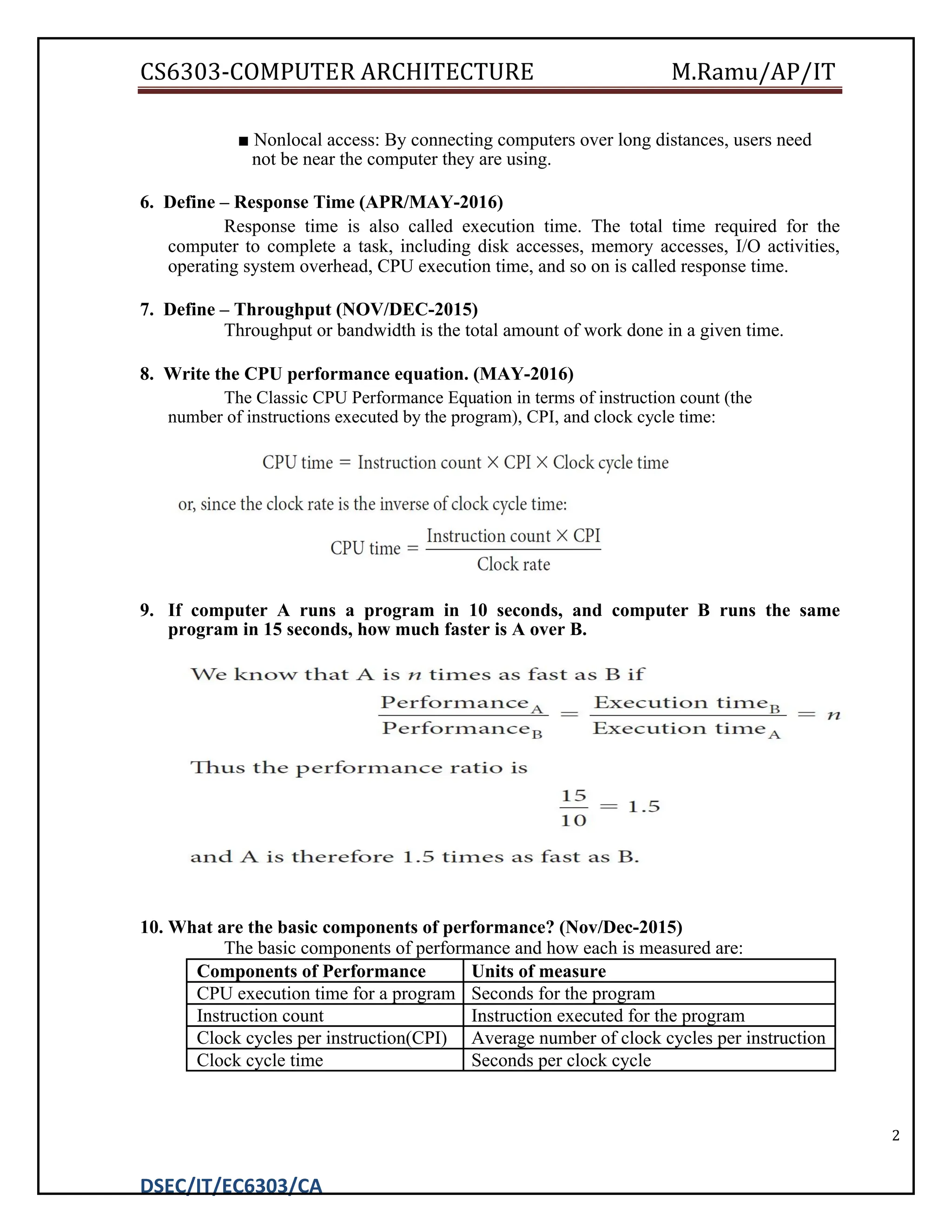 computer system organization and architecture | PDF
