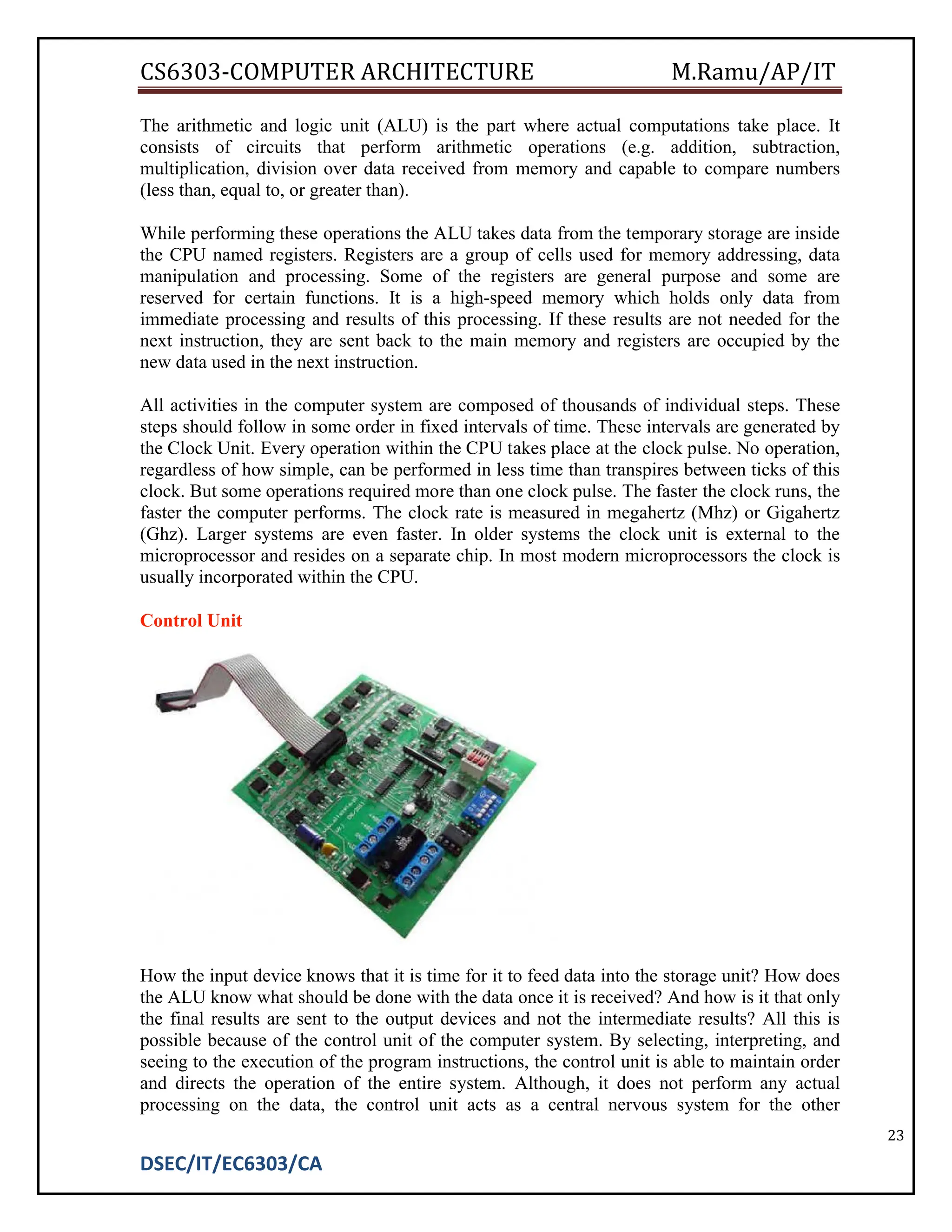 computer system organization and architecture | PDF