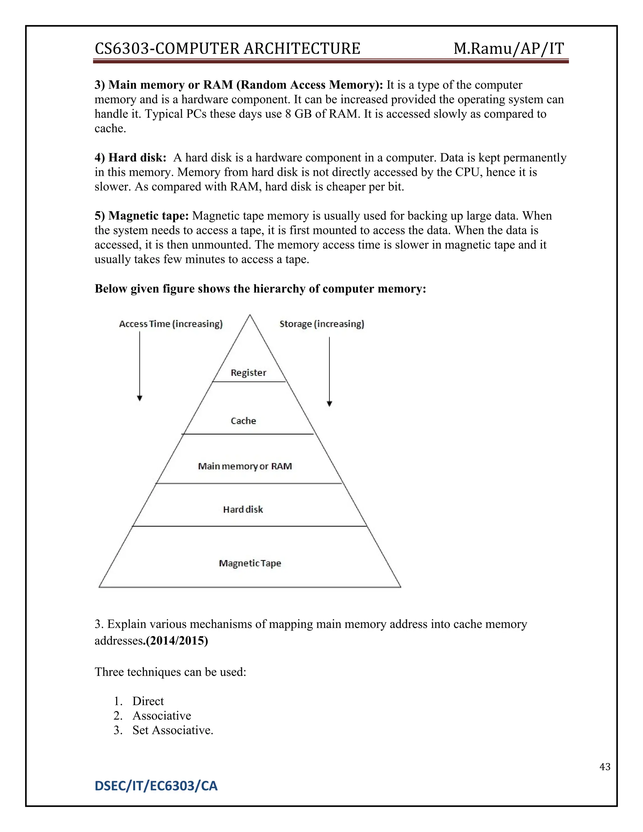 computer system organization and architecture | PDF