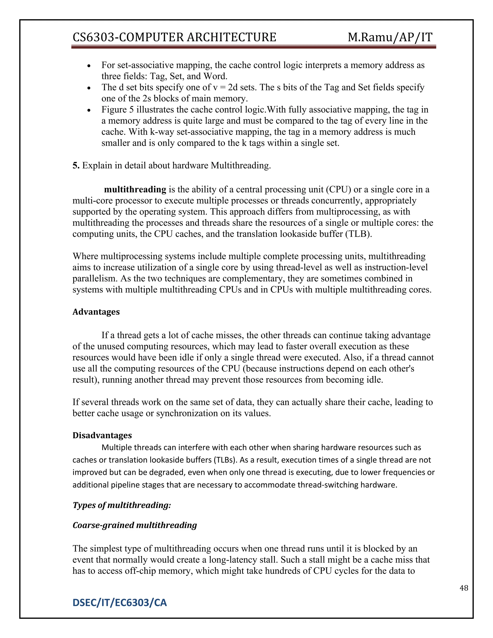 computer system organization and architecture | PDF