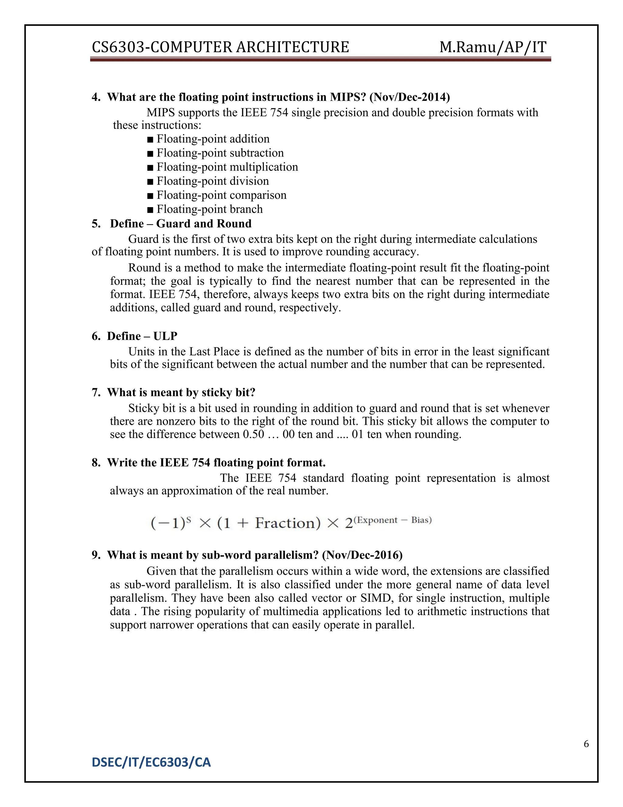 computer system organization and architecture | PDF
