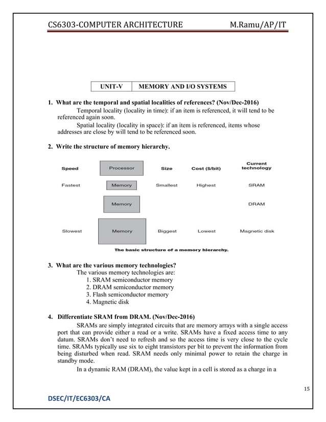 computer system organization and architecture | PDF