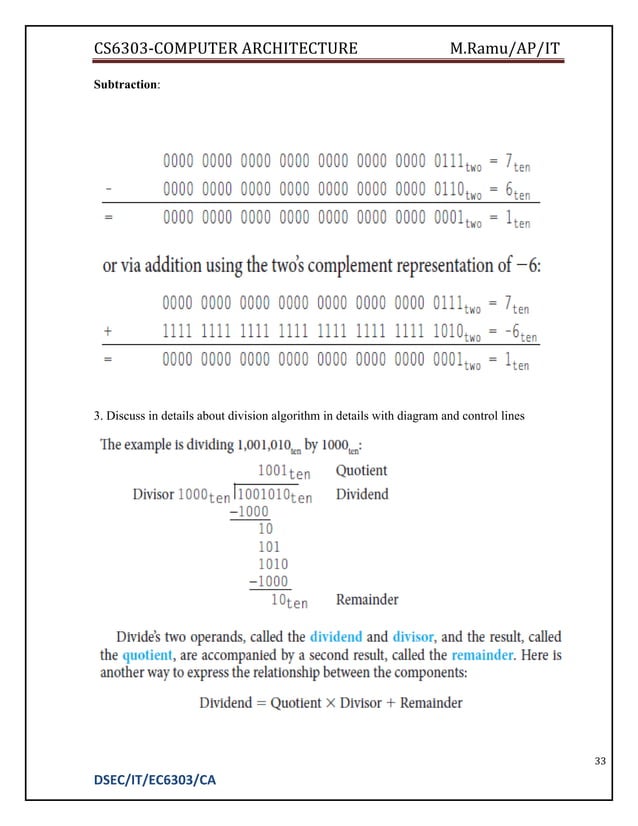 computer system organization and architecture | PDF