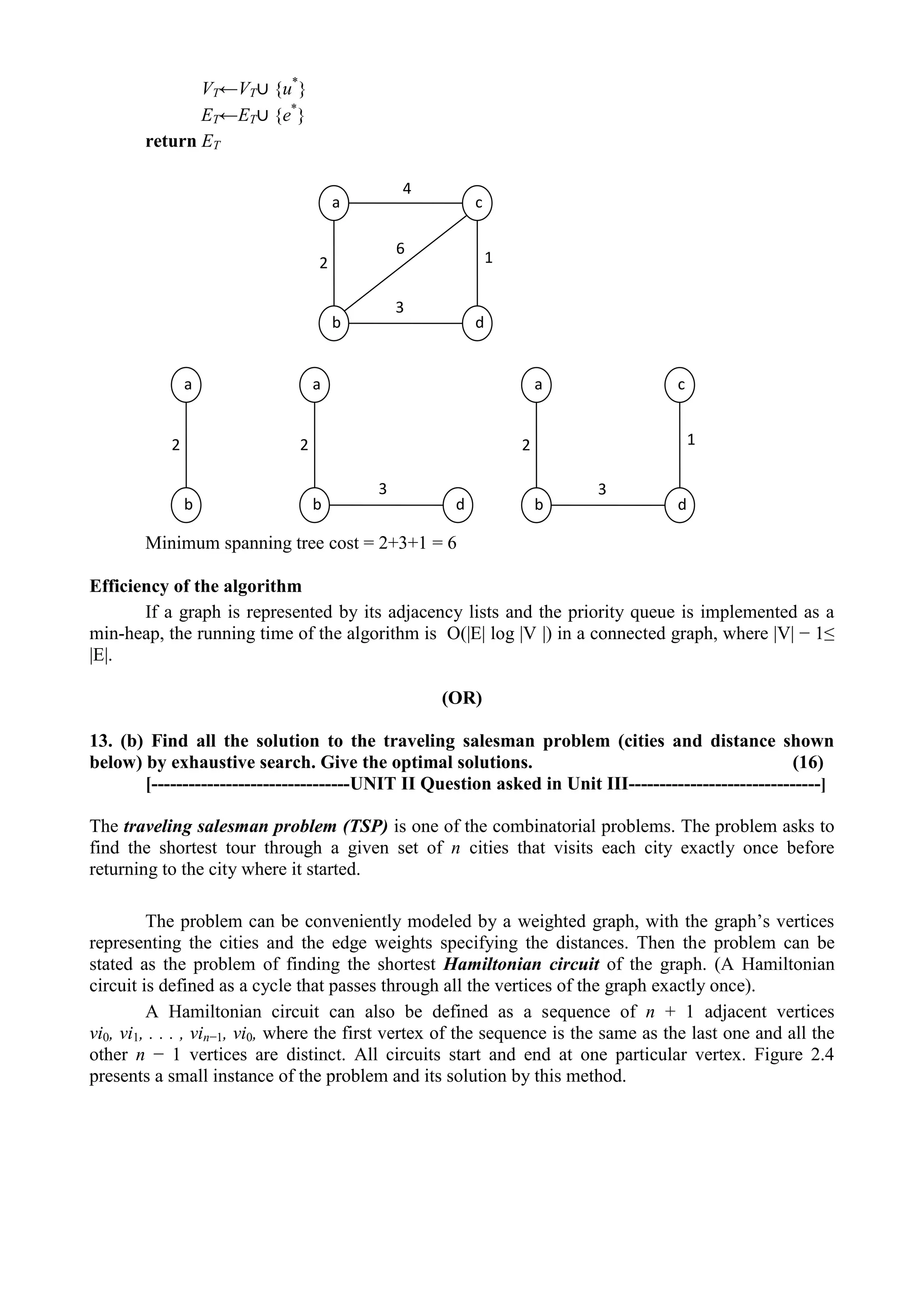 Cs6402 design and analysis of algorithms may june 2016 answer key | PDF