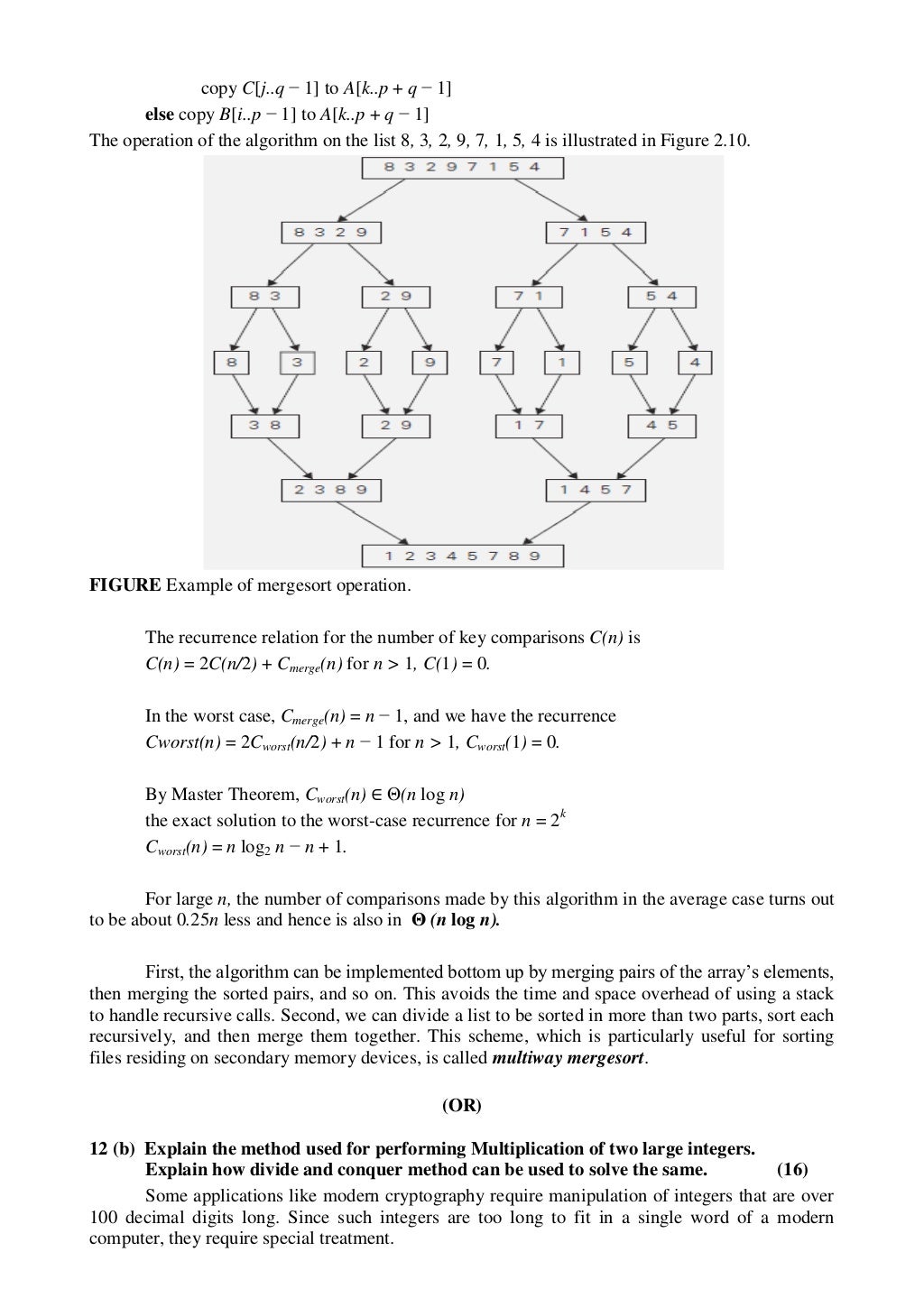 Cs6402 Design And Analysis Of Algorithms May June 2016 Answer Key