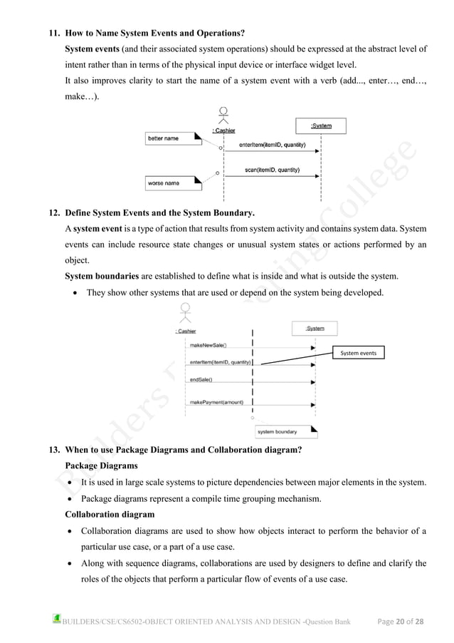 CS6502 OOAD - Question Bank and Answer | PDF