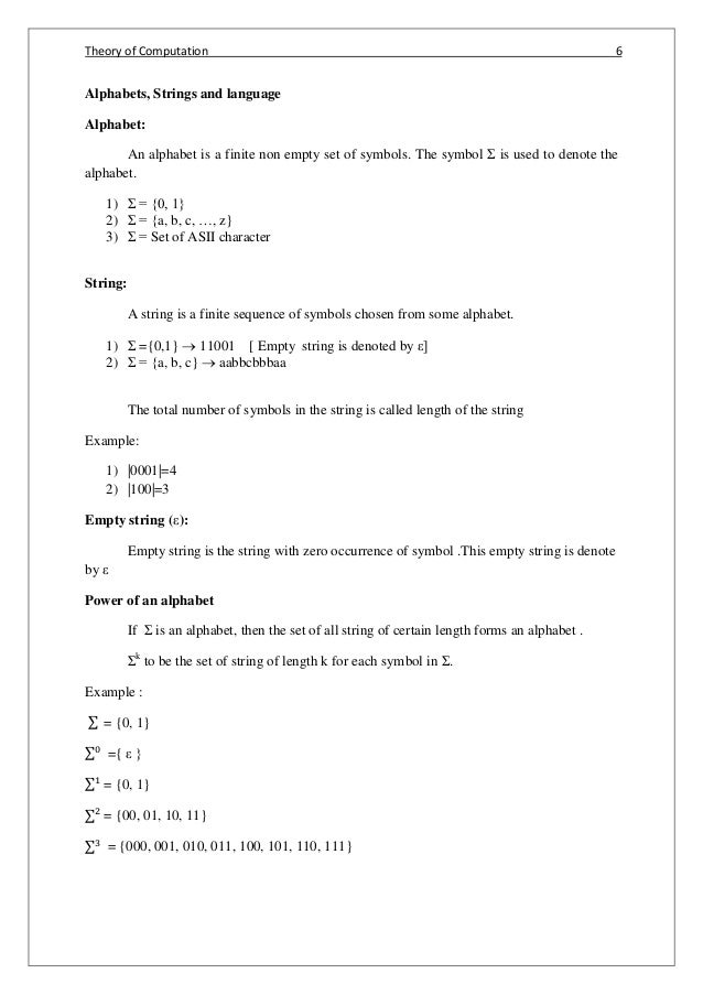 Cs6503 theory of computation book notes Cs6503 theory of computation book notes