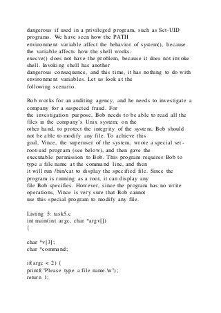 CS656 LAB 2 Linux Access Control & Set-UID 111CS 656 LAB | PDF