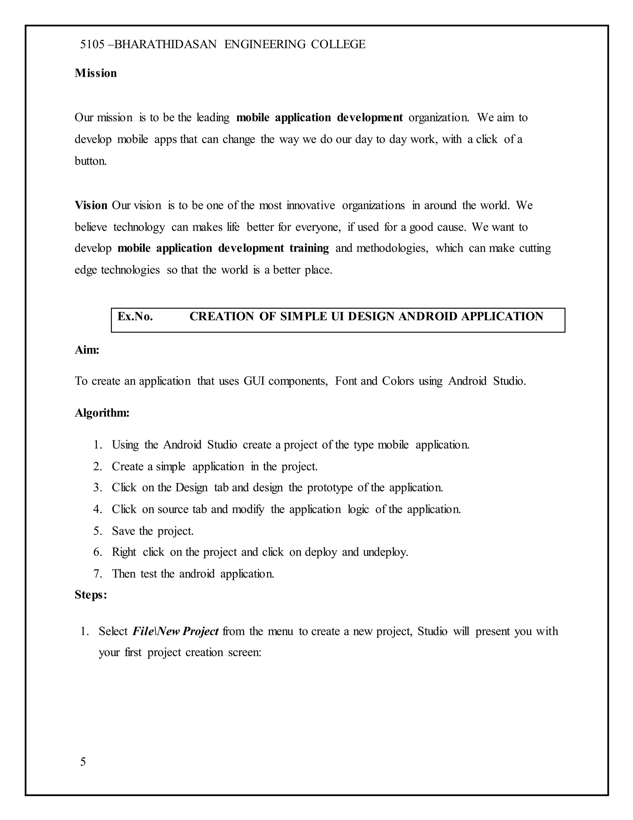Cs 6611 mad lab manual | PDF