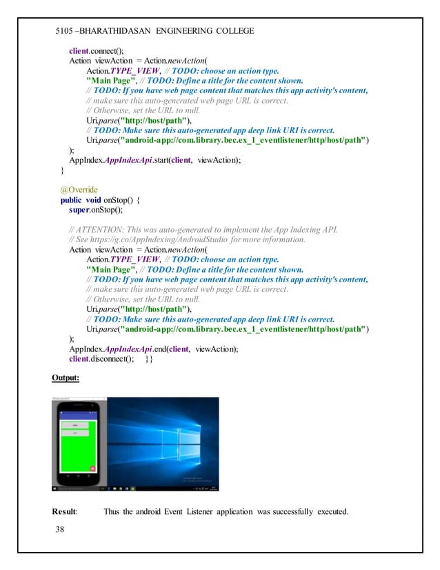 Cs 6611 mad lab manual | DOCX