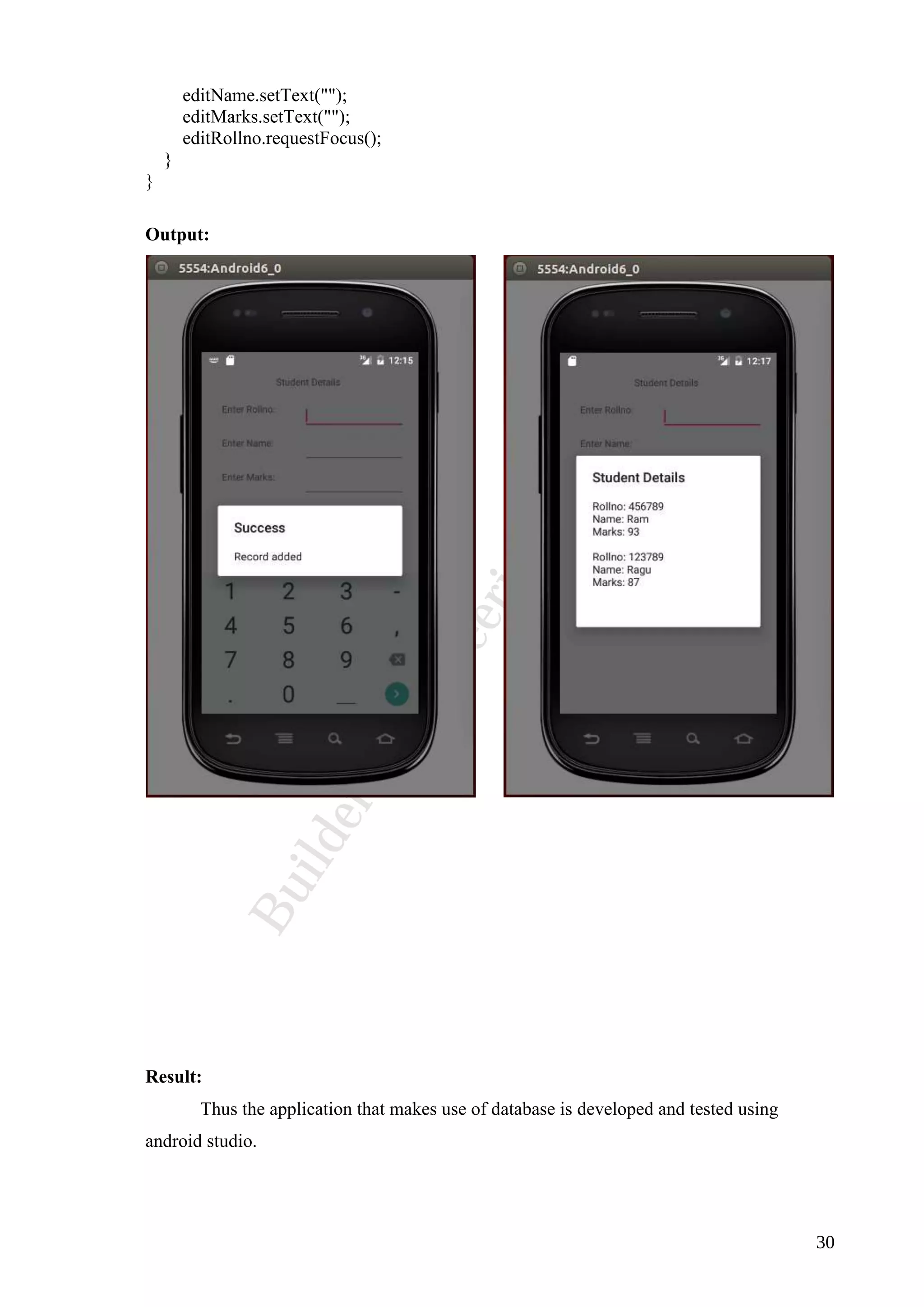 CS6611 Mobile Application Development Lab Manual-2018-19 | PDF