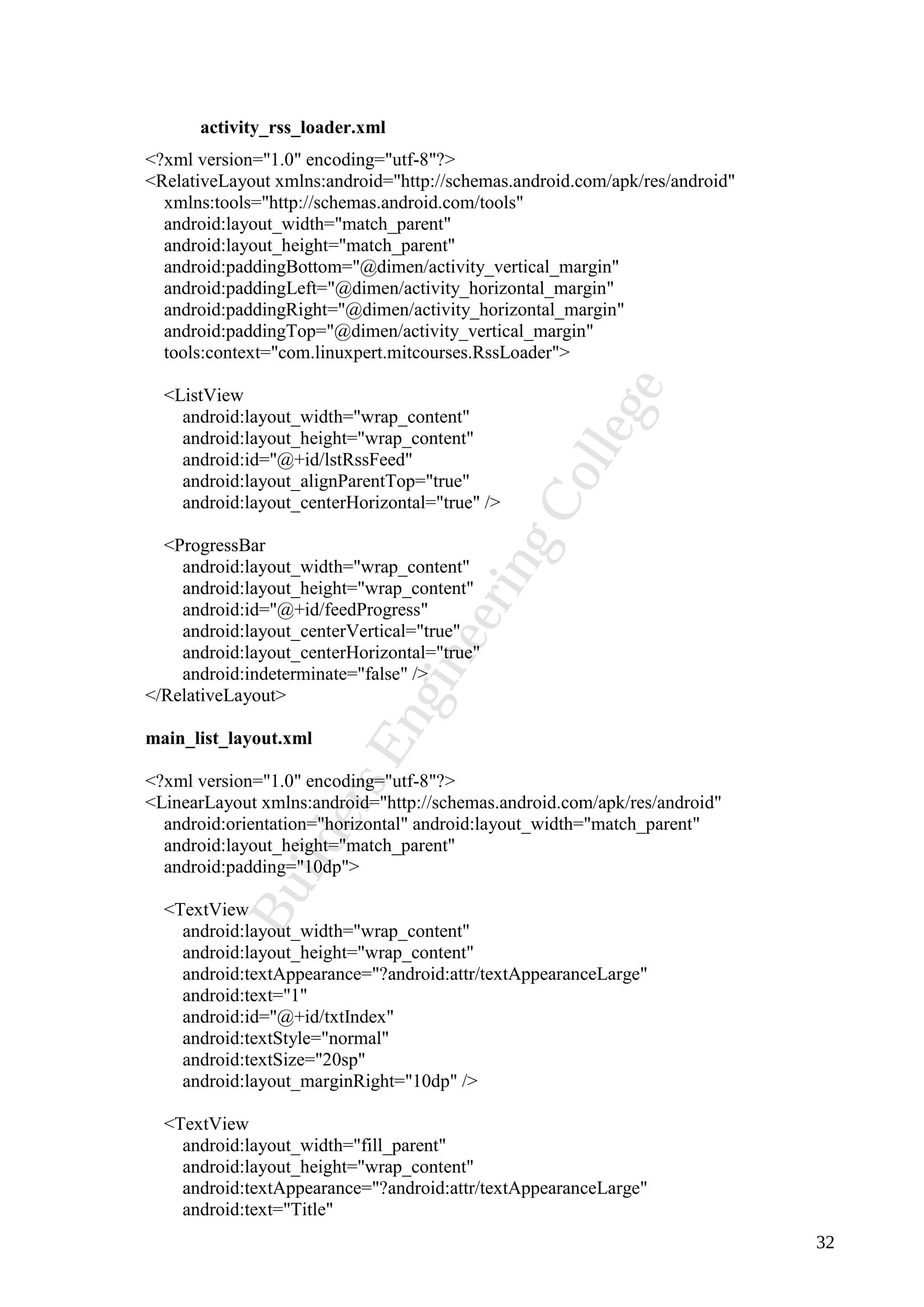 CS6611 Mobile Application Development Lab Manual-2018-19 | PDF