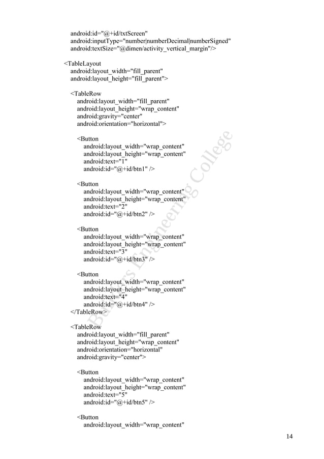 CS6611 Mobile Application Development Lab Manual-2018-19 | PDF