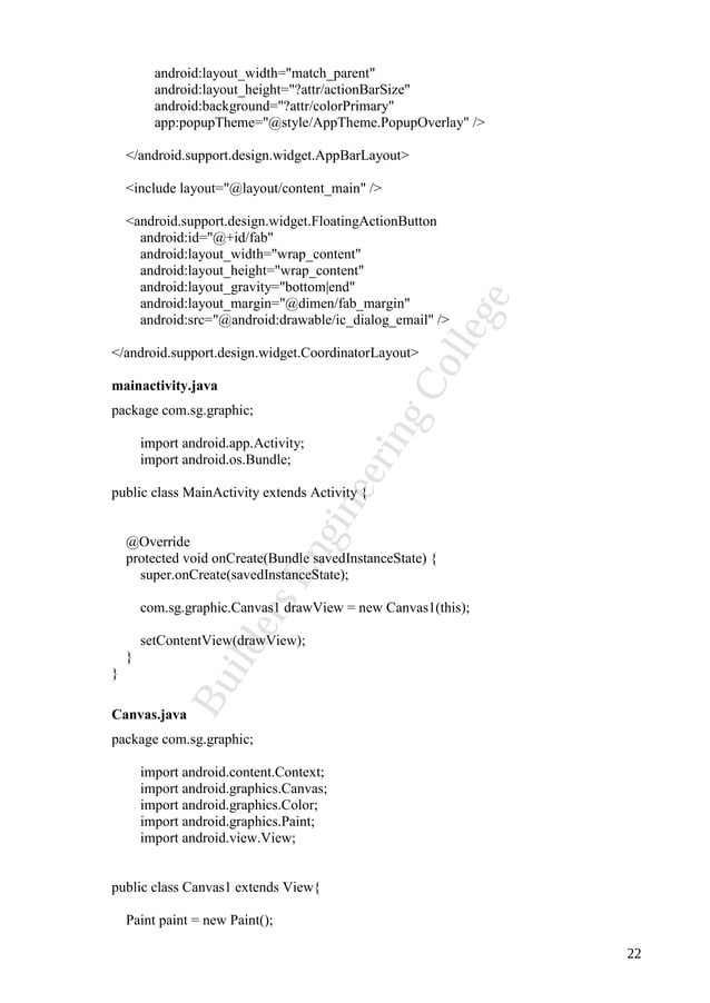 CS6611 Mobile Application Development Lab Manual-2018-19 | PDF