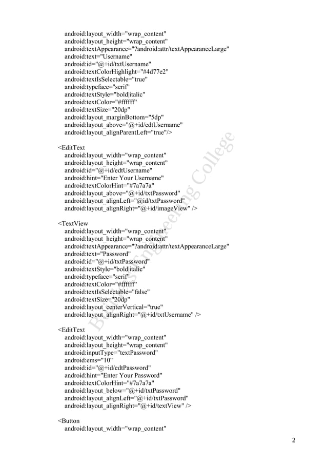 CS6611 Mobile Application Development Lab Manual-2018-19 | PDF