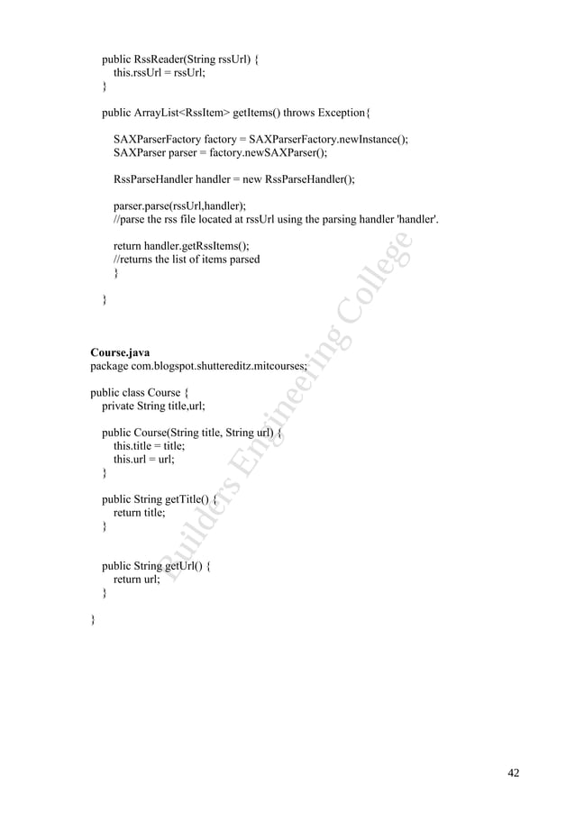 CS6611 Mobile Application Development Lab Manual-2018-19 | PDF