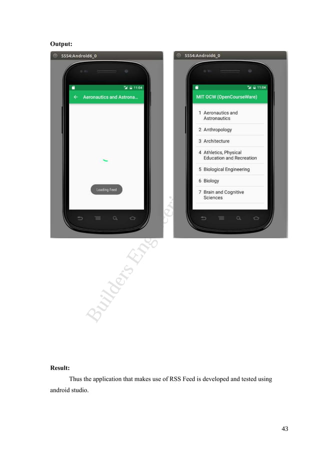 CS6611 Mobile Application Development Lab Manual-2018-19 | PDF