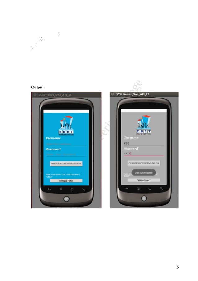 CS6611 Mobile Application Development Lab Manual-2018-19 | PDF