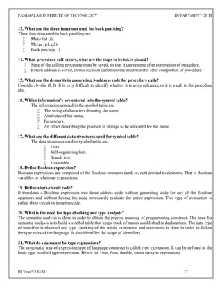 Cs6660 compiler design | PDF